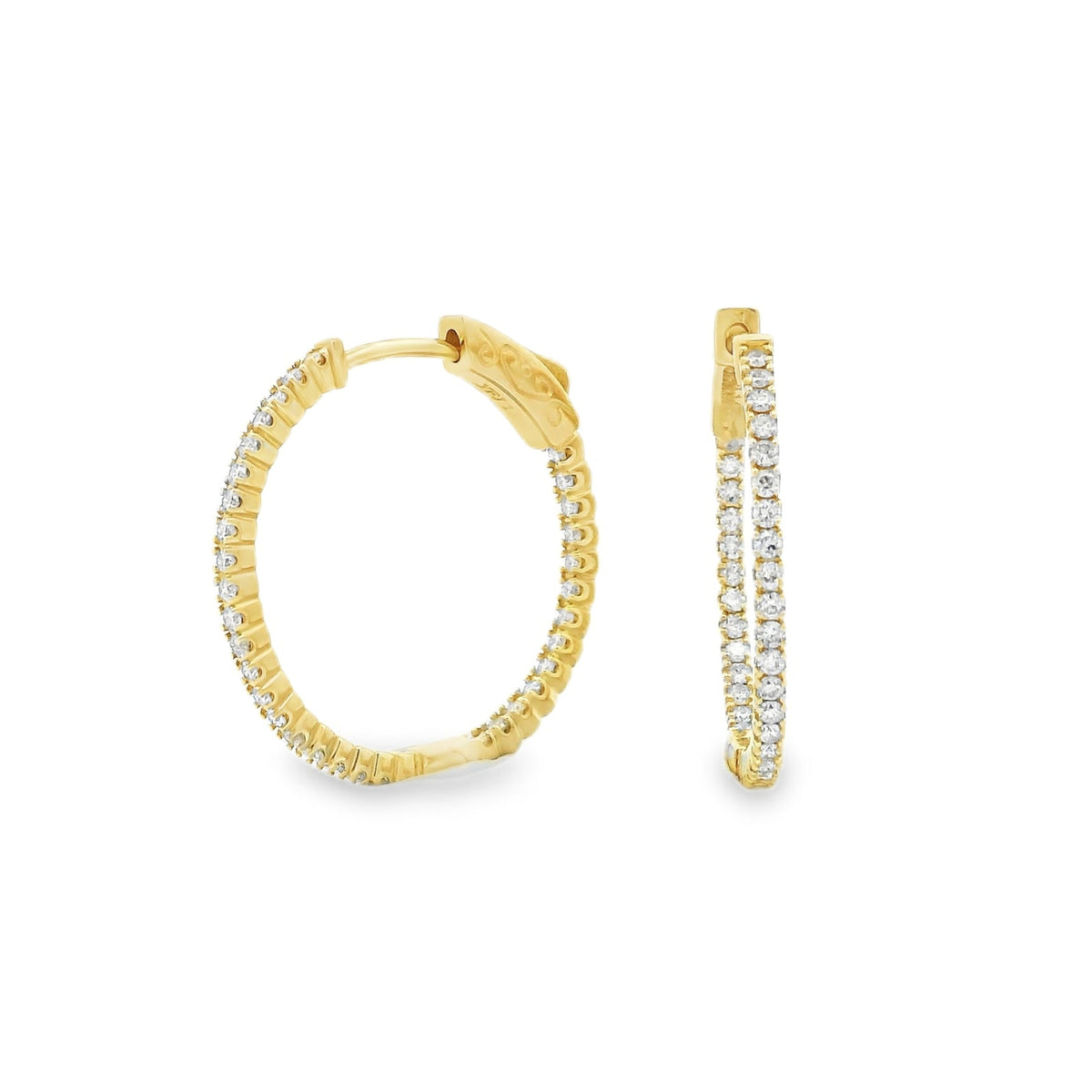 Inside Out Diamond Hoops