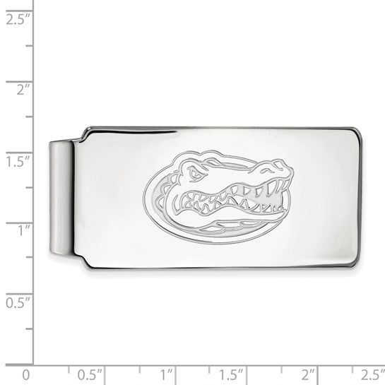 14k White Gold LogoArt University of Florida Gator Money Clip