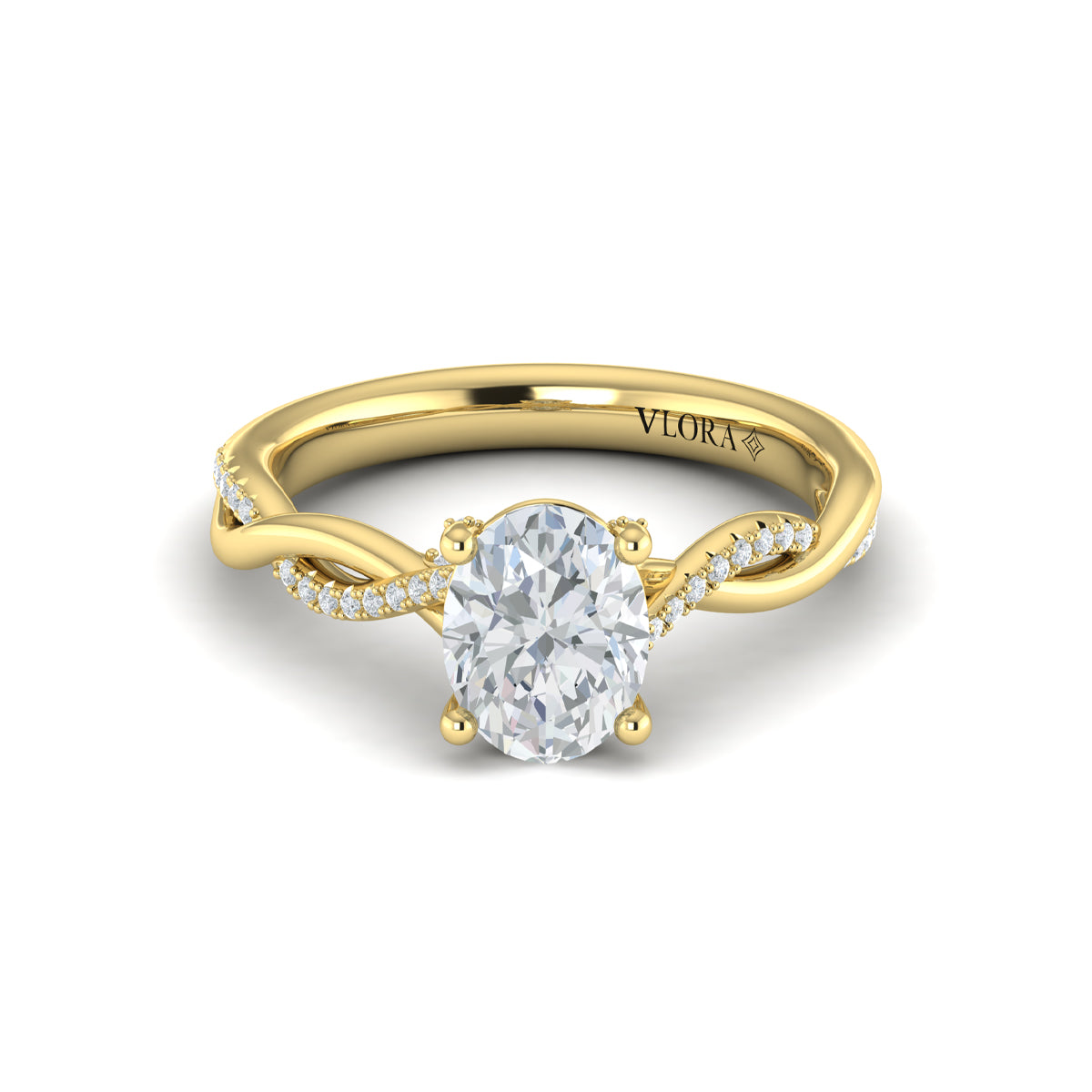 Vlora Twisted Engagement Ring Setting