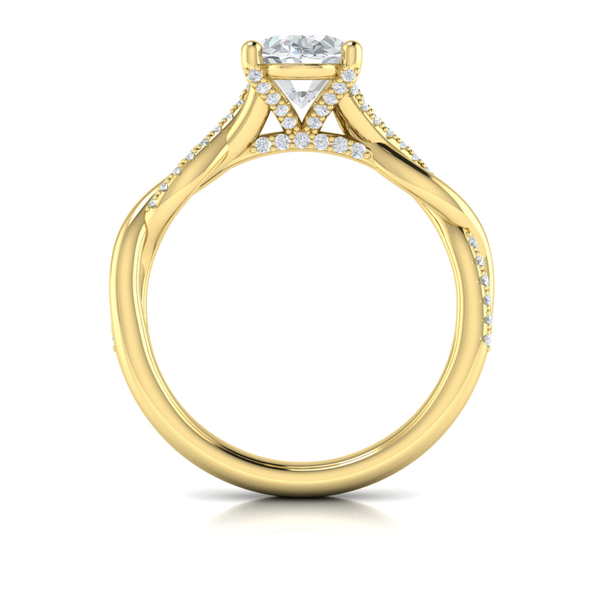 Vlora Twisted Engagement Ring Setting