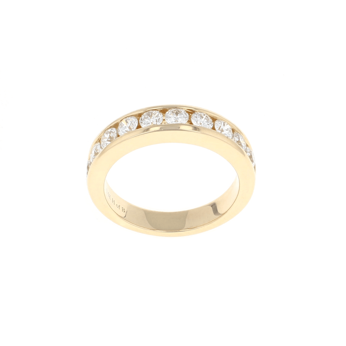 14KW 3 Row Multi Channel Diamond Band 1/4CT | International Diamond Center
