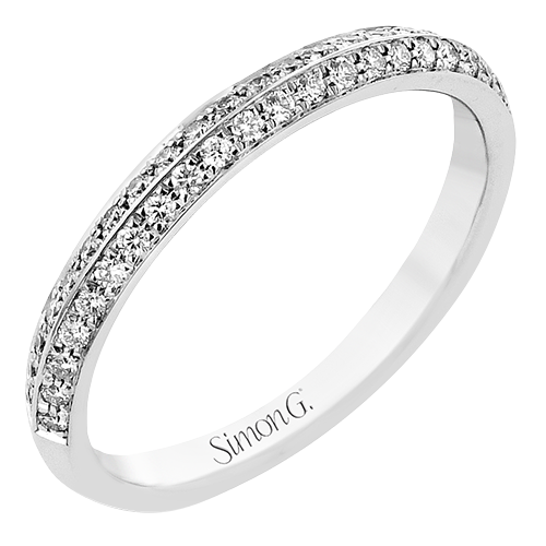 Simon G. Wedding Band in 18k Gold with Diamonds