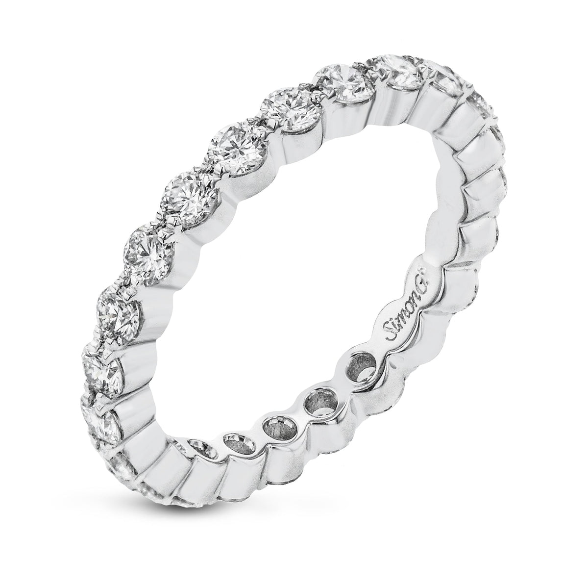 Eternity Wedding Band in 18k Gold with Diamonds