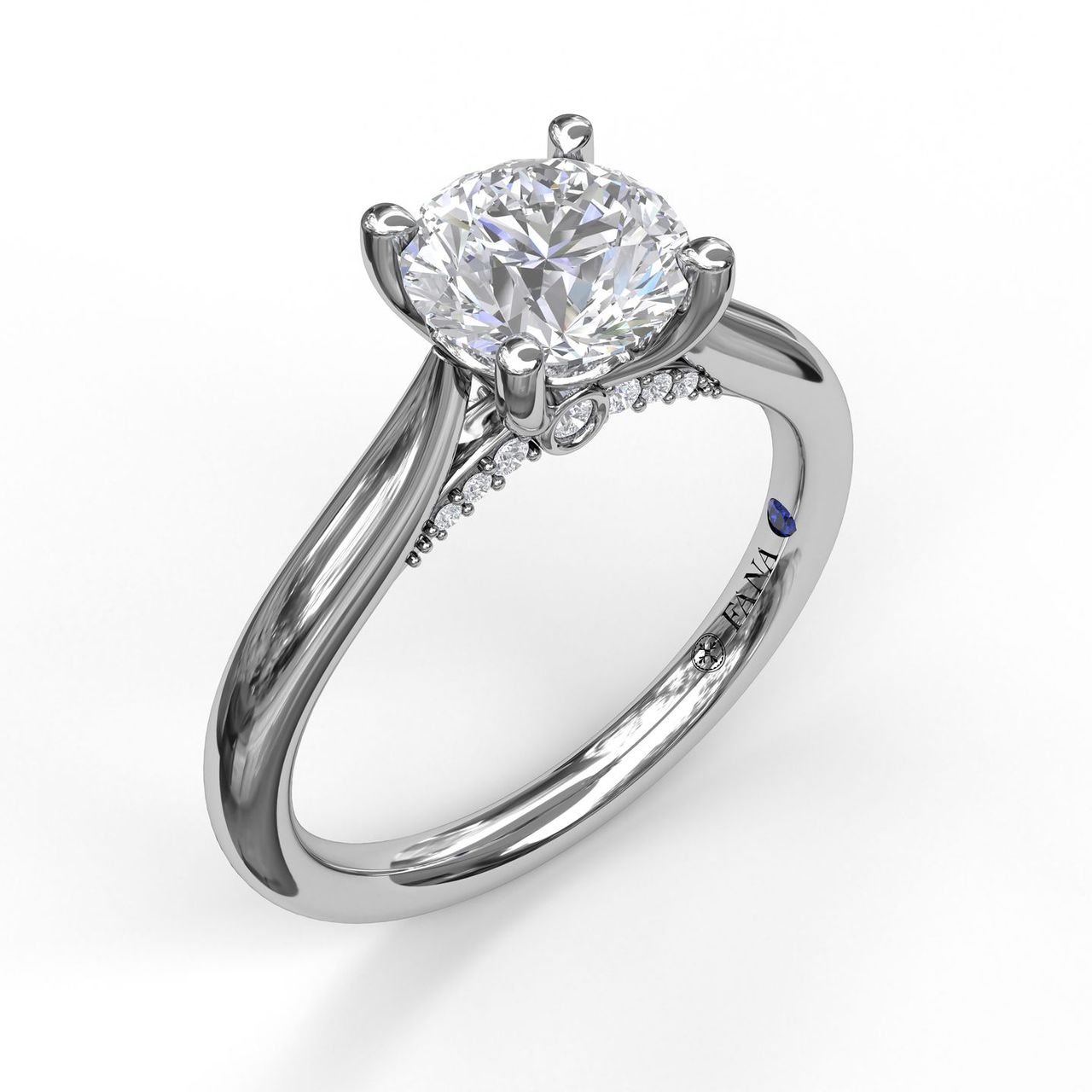 Round Solitaire Engagement Rings Side View