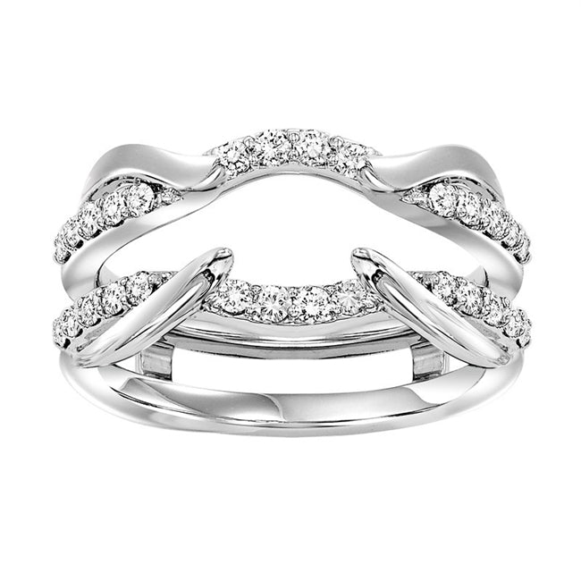14K White Gold Diamond Insert Ring 1/2 ctw