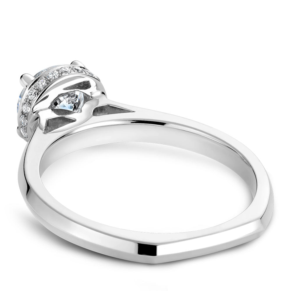Noam Carver White Gold Knife Edge Euro Shank Engagement Ring Setting w