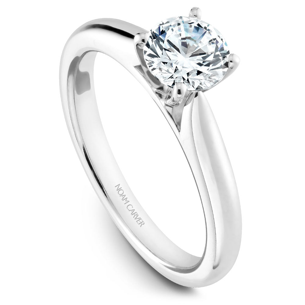 Noam Carver White Gold Solitaire Engagement Ring Setting