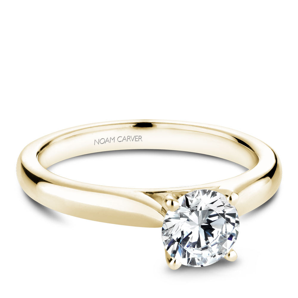 Noam Carver Yellow Gold Solitaire Engagement Ring Setting