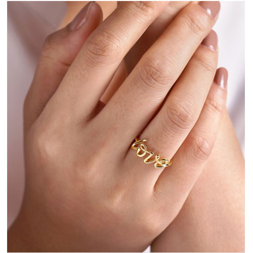 Gabriel and Co. 14K Yellow Gold Love Ring
